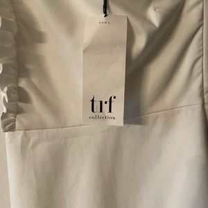 Zara | Dresses | Zara White Ruffle One Shoulder Dress | Poshmark